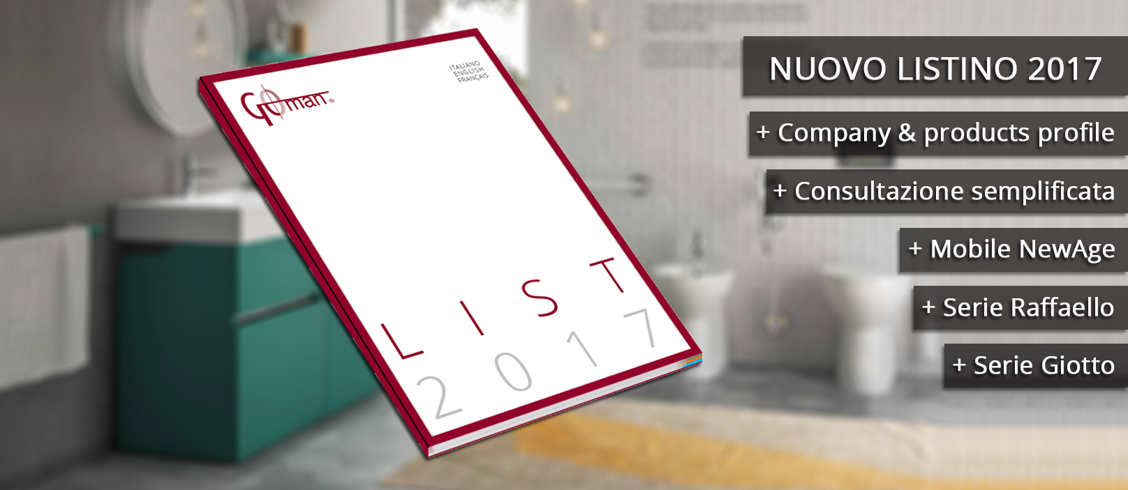 Nuovo catalogo listino 2017 - Goman